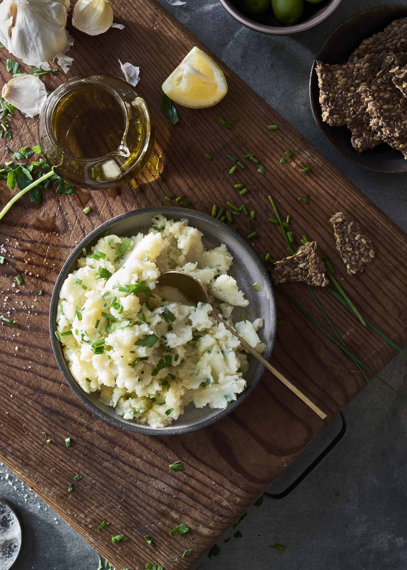 Skordalia - Greek Garlic and Potato Dip - The Blender Girl