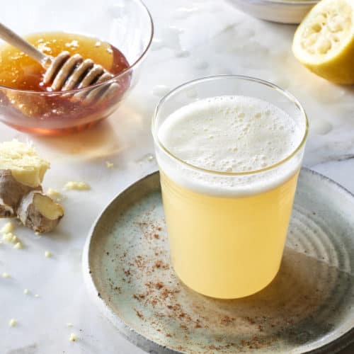 Ginger Lemon Honey Cold and Flu Tonic - The Blender Girl