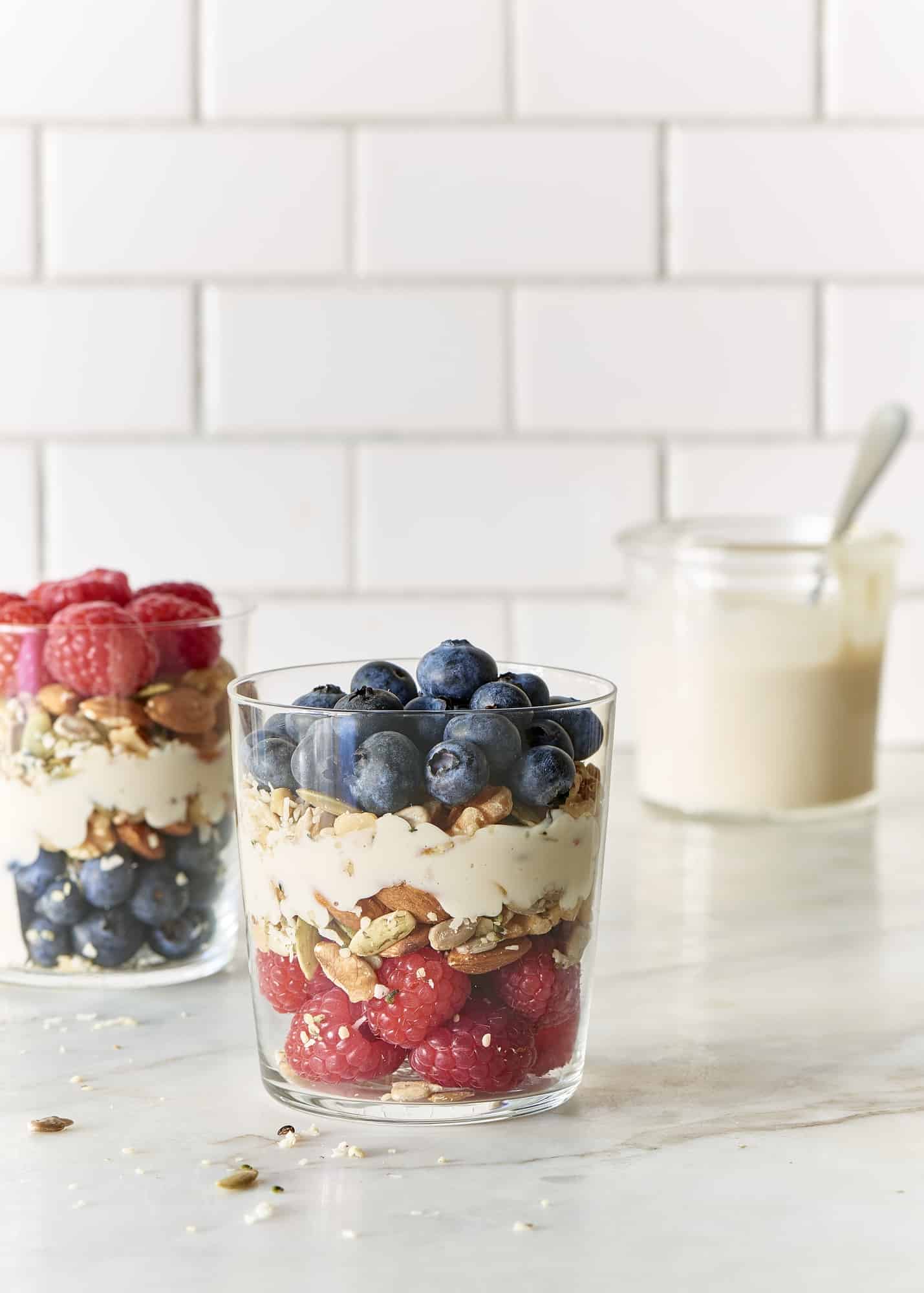 Vegan Parfait with Berries and Cashew Cream - The Blender Girl