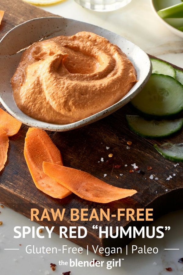 Red Raw Hummus Without Chickpeas - The Blender Girl